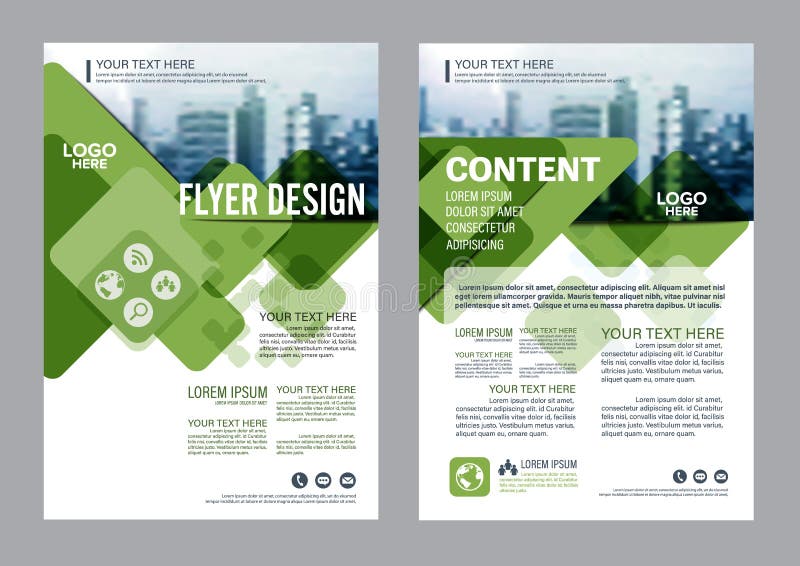 Greenery Brochure Layout Design Template. Annual Report Flyer Leaflet ...