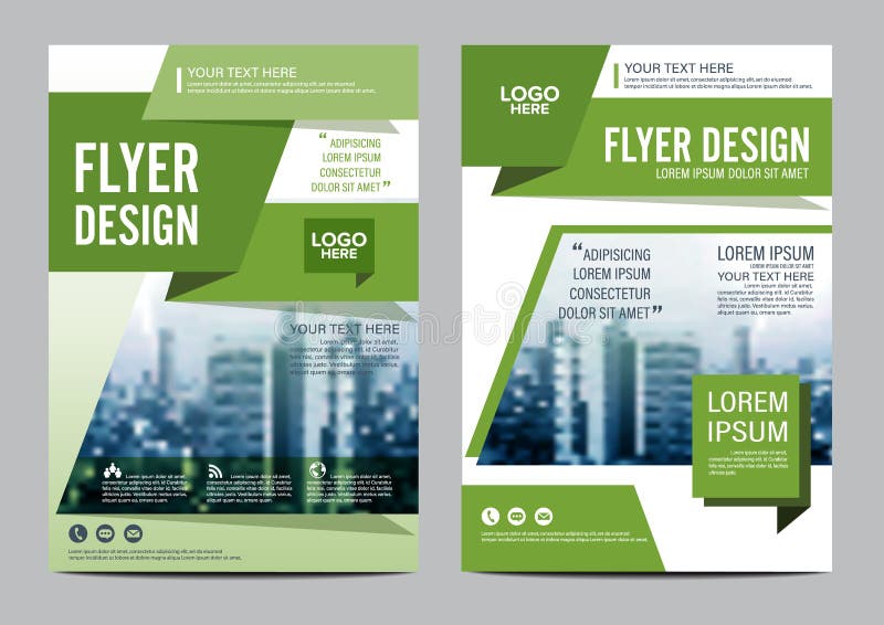 Greenery Brochure Layout Design Template. Annual Report Flyer Leaflet ...
