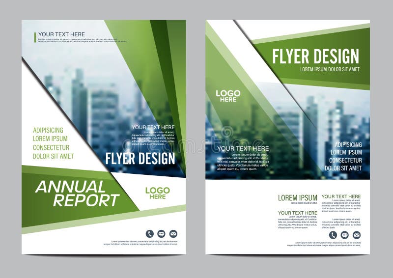 Greenery Brochure Layout Design Template. Annual Report Flyer Leaflet ...