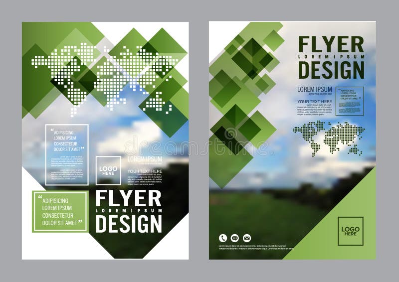 Greenery Brochure Layout Design Template. Annual Report Flyer Leaflet ...