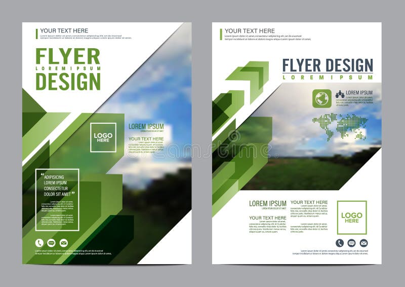 Greenery Brochure Layout Design Template. Annual Report Flyer Leaflet ...