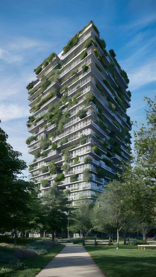Greenery Covered High Rise Blends Nature and Architecture with Park ...