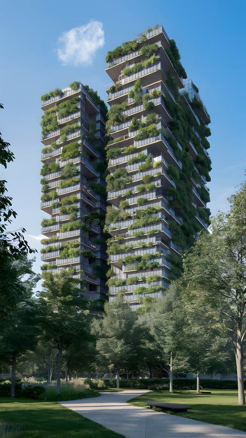 Greenery Covered High Rise Blends Nature and Architecture with Park ...