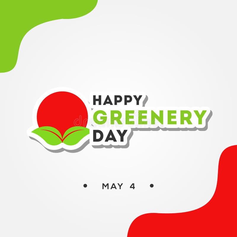 Greenery Day Vector Design Illustration for Celebrate Moment Stock ...