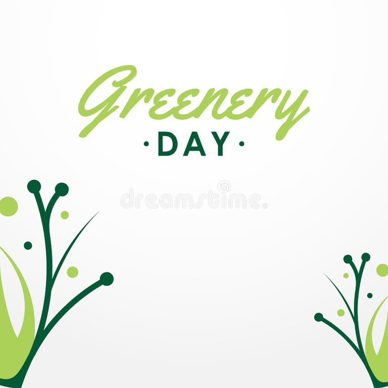 Greenery Day Vector Design Illustration for Celebrate Moment Stock ...
