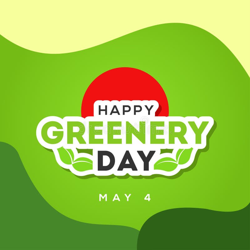 Greenery Day Vector Design Illustration for Celebrate Moment Stock ...