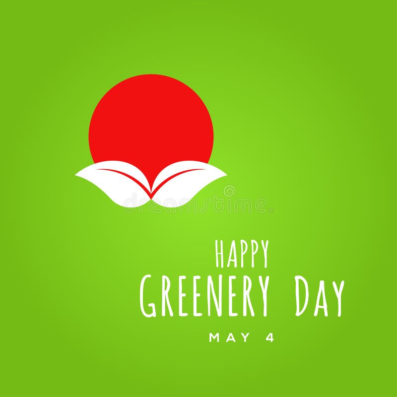 Greenery Day Vector Design Illustration for Celebrate Moment Stock ...