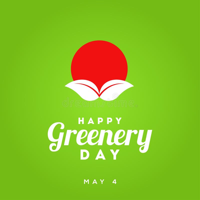 Greenery Day Vector Design Illustration for Celebrate Moment Stock ...