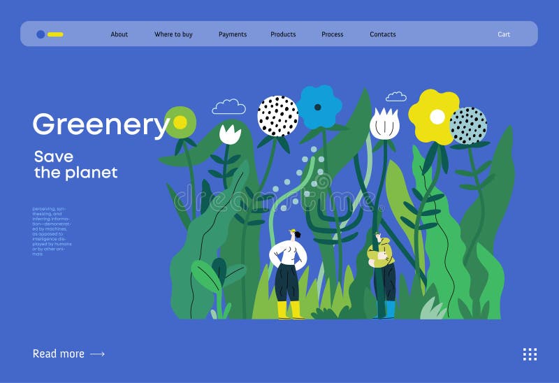 Greenery, Ecology Flat Vector Illustration Stock Illustration ...