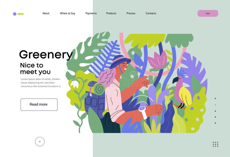 Greenery, Ecology Flat Vector Illustration Stock Vector - Illustration ...