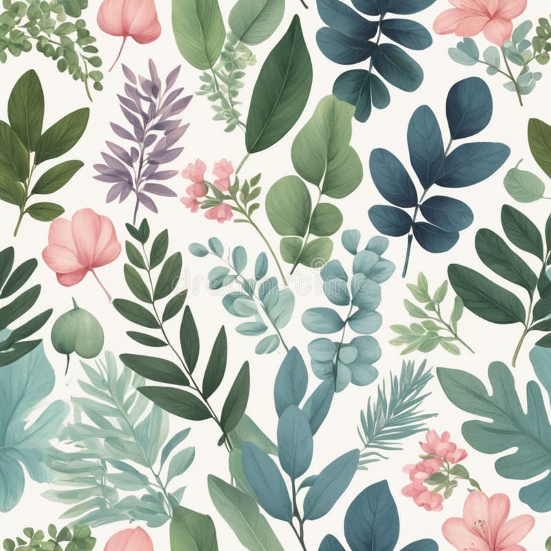 Greenery Elements. Leaves Branches Foliage Wedding Plants, Vintage ...