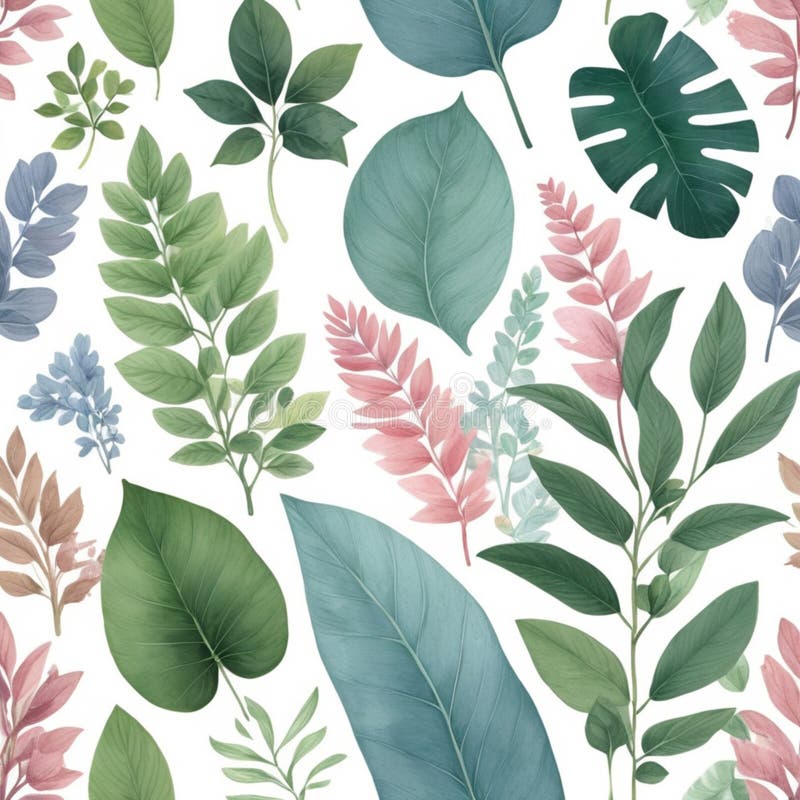 Greenery Elements. Leaves Branches Foliage Wedding Plants, Vintage ...