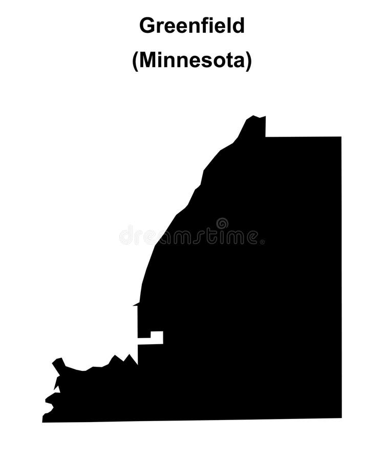 Greenfield outline map stock illustration. Illustration of isolated ...