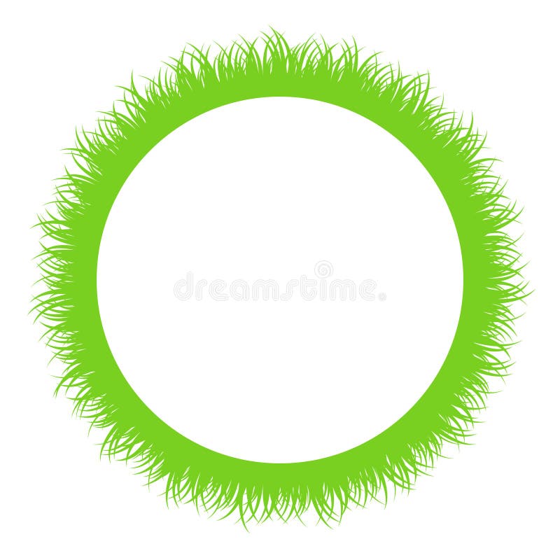 Circular Green Grass Strip Around a White Circle, Circle Frame and ...