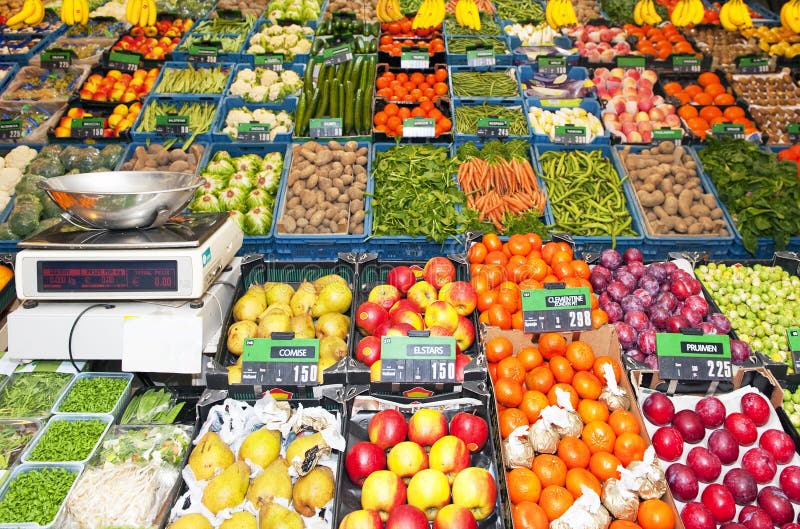 Greengrocer s shop stock image. Image of prices, wrapped - 13762381