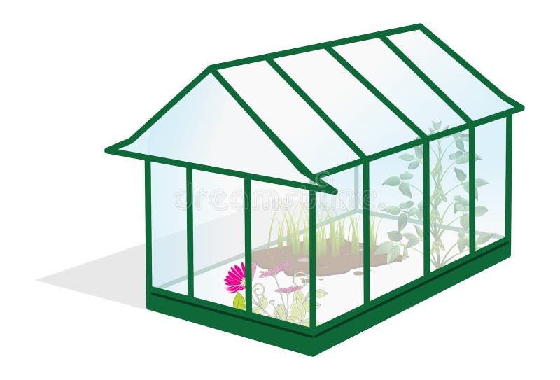 Greenhouse stock vector. Illustration of glass, greenhouse - 25675252