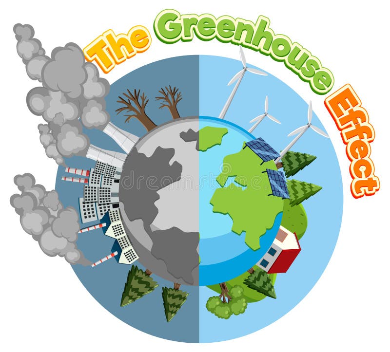Greenhouse Effect Vector Concept Stock Vector - Illustration of outside ...