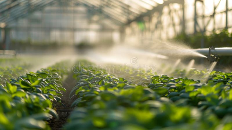 A Greenhouse is Equipped with a Sophisticated Misting System that ...