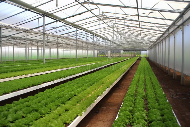 A Greenhouse with a Green Roof and a Large Window Stock Illustration ...