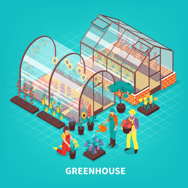 Isometric Greenhouse Composition Stock Illustrations – 173 Isometric Greenhouse Composition ...