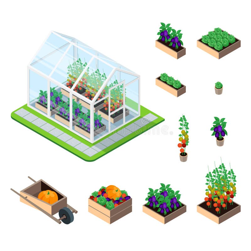 Greenhouse Isometric Stock Illustrations – 1,181 Greenhouse Isometric ...