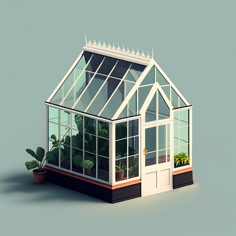 Greenhouse vector simple 1 stock illustration. Illustration of ...