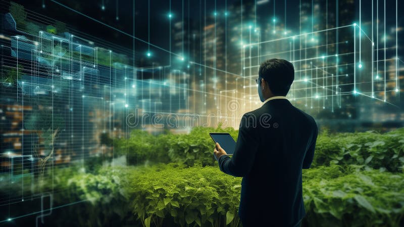 Greenhouse Worker Adjusting Automated Climate Control Systems ...