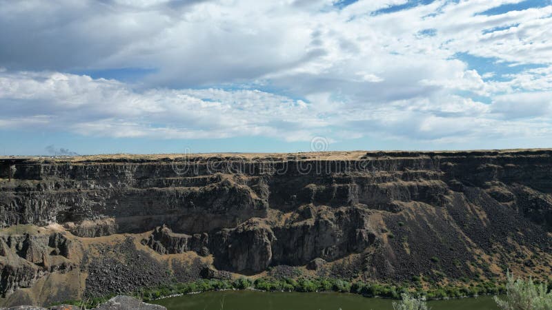 Greenish River between Cliffs Stock Photo - Image of cliff, environment ...