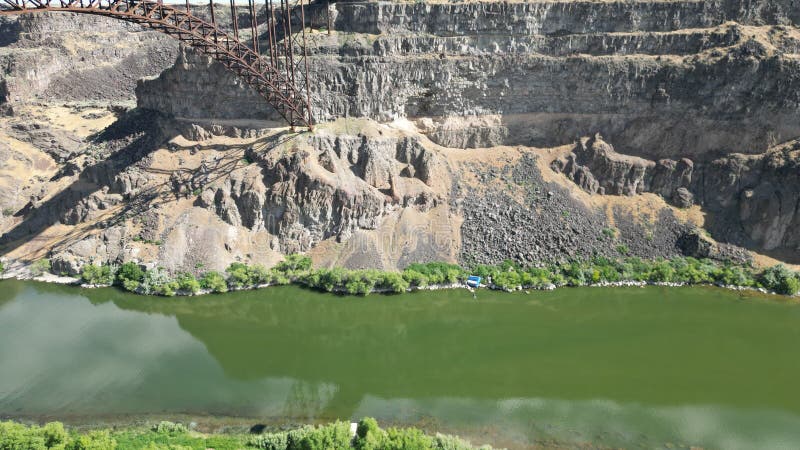 Greenish River between Cliffs Stock Photo - Image of water, river ...