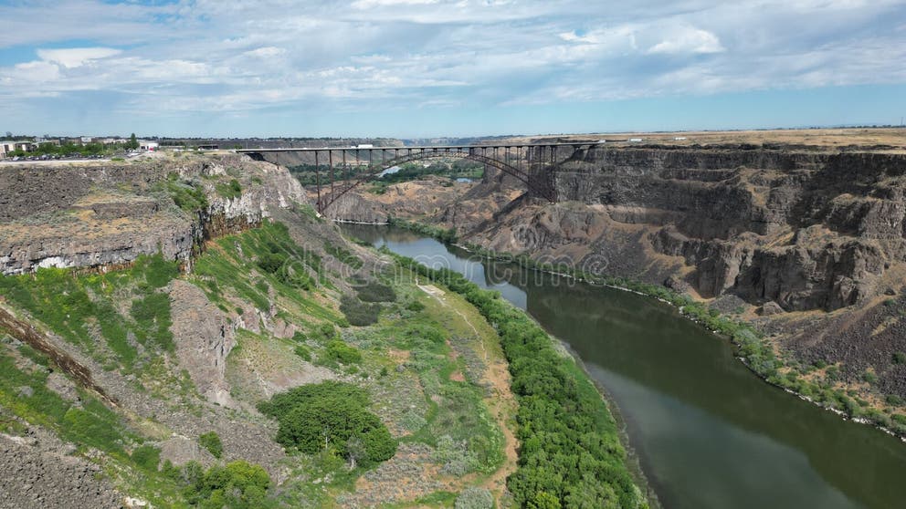 Greenish River between Cliffs in a Summer Day Stock Image - Image of ...