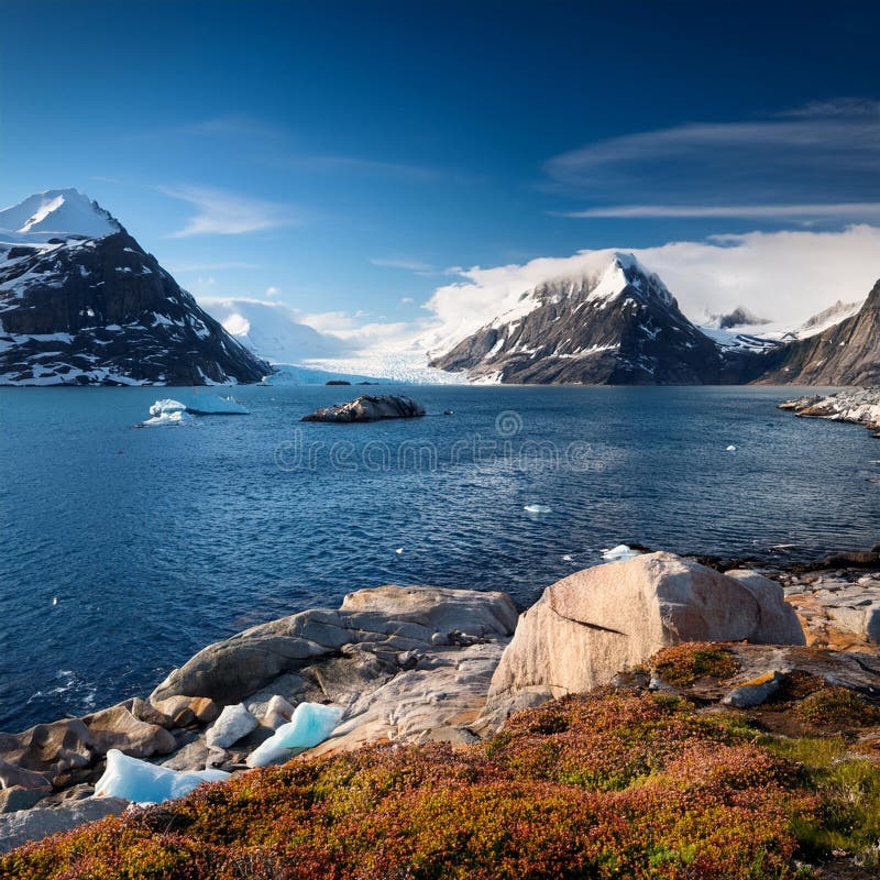 Greenland Landscape, AI Generated Stock Illustration - Illustration of ...