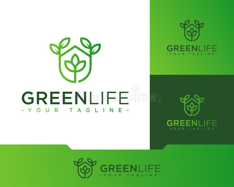 Logo Vector Graphic of Eco Green Life Stock Vector - Illustration of ...