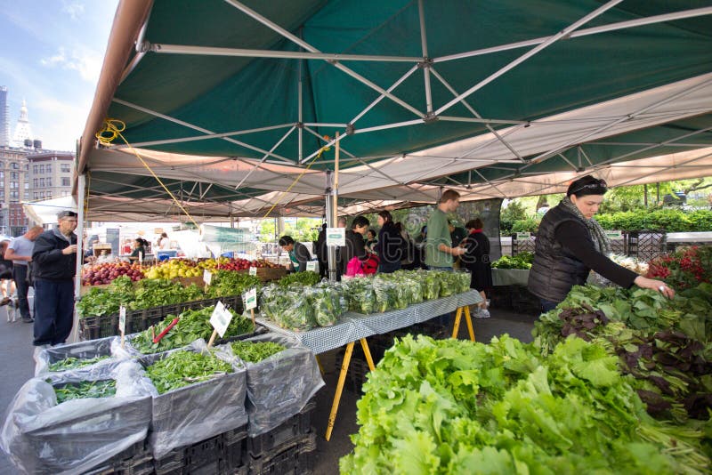 Greenmarket NYC editorial stock photo. Image of organic - 24424283