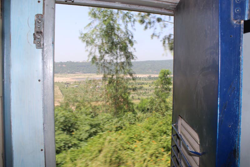 Greenry from Inside the Indian Train Editorial Stock Image - Image of ...