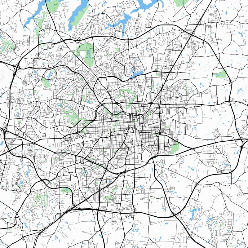Greensboro city map. stock illustration. Illustration of tree - 314043622