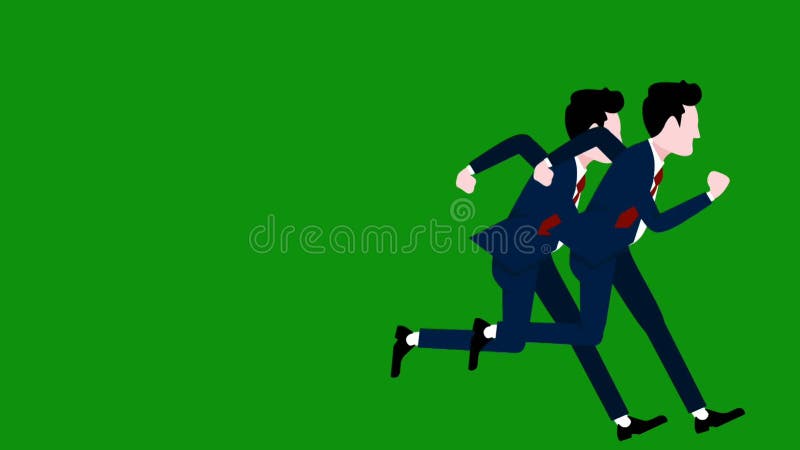 Greenscreen Animation of a Worker Running Stock Footage - Video of ...