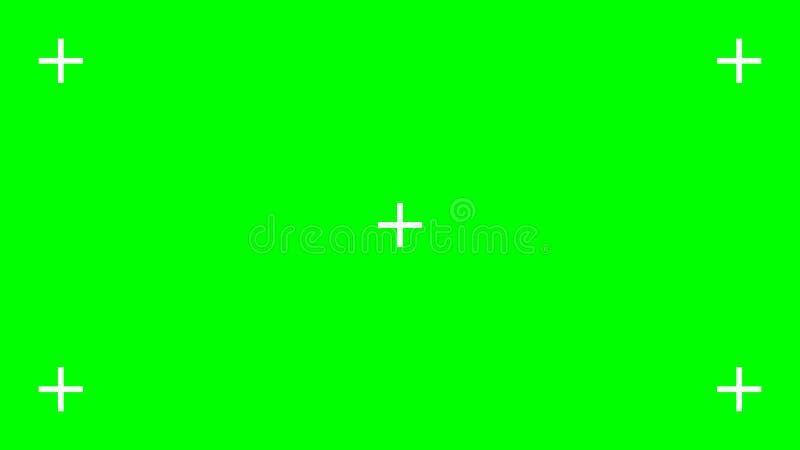 Greenscreen Background with White Tracking Cross Marks. Chroma Key ...