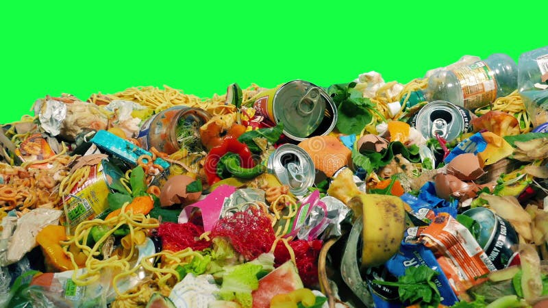Greenscreen Garbage Dump Pile Moving Shot Stock Video - Video of ...