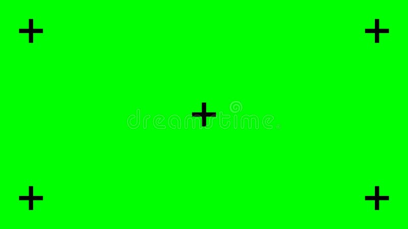 Greenscreen Template. Green Background with Tracking Black Cross Marks ...