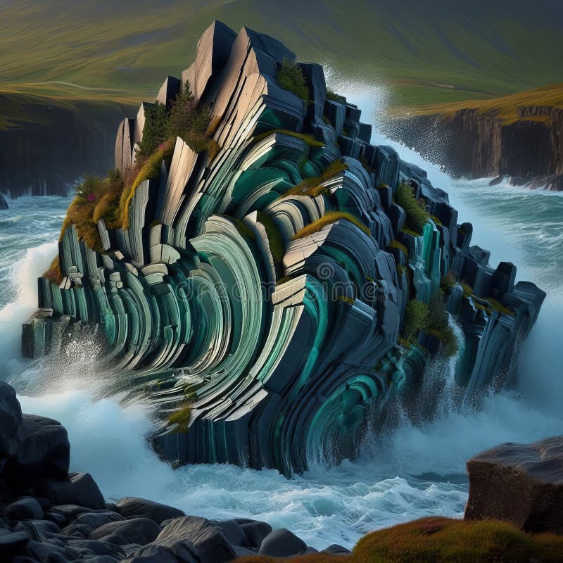 Greenstone a Metamorphic Rock that Forms from Basalt or Gabro Stock ...