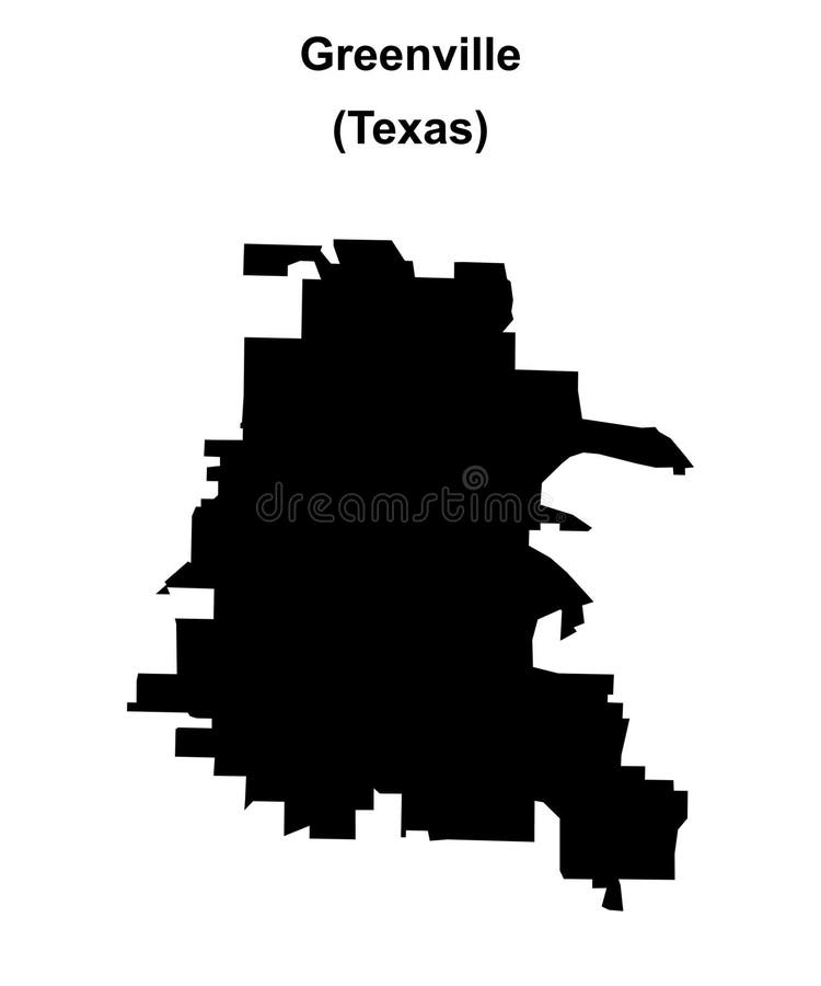 Greenville outline map stock vector. Illustration of empty - 357645374