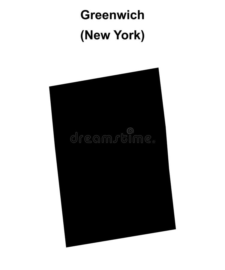 Greenwich outline map stock vector. Illustration of shape - 387617502