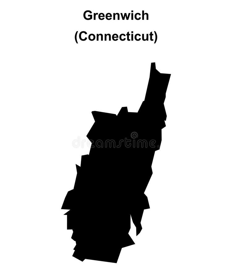 Greenwich outline map stock vector. Illustration of boundaries - 357247286