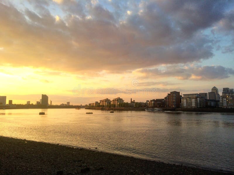 Greenwich sunset stock image. Image of thames, greenwich - 106958417