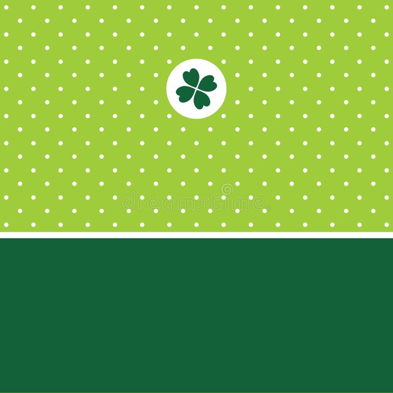 Simple Modern Card with Four-leaf Clover Stock Vector - Illustration of ...