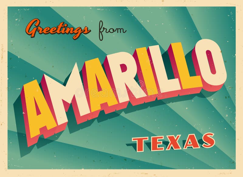 Greetings from Amarillo, Texas, USA - Wish You Were Here! Stock Vector ...