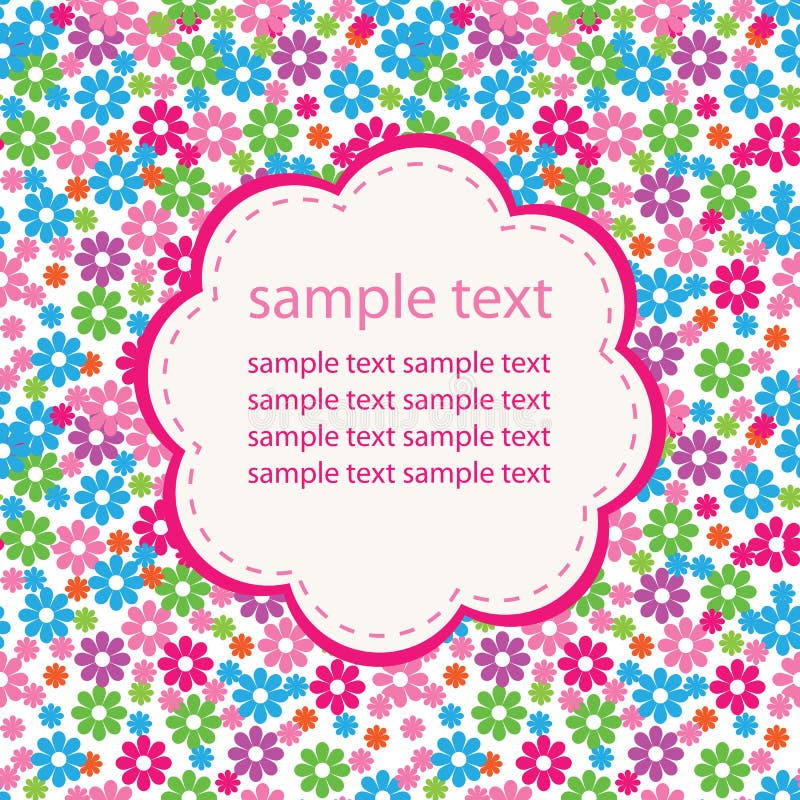 Greeting Card with Bright Colors Stock Vector - Illustration of ...