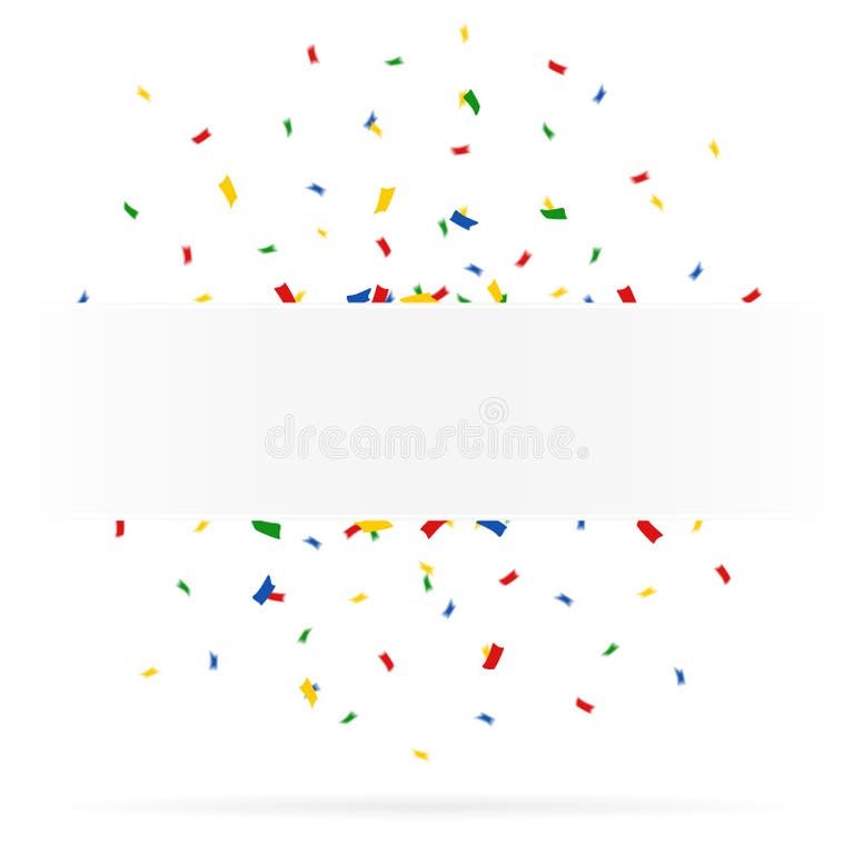 Greeting Card with Confetti Stock Vector - Illustration of event ...