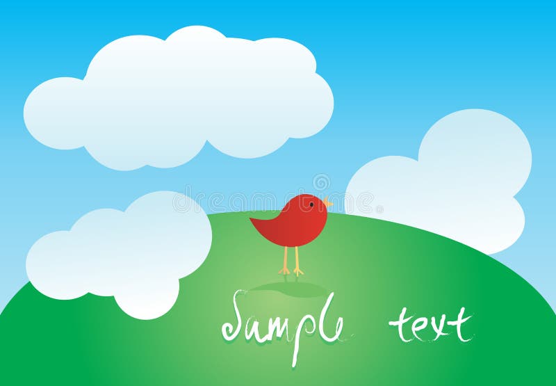 Greeting Card With Cute Bird Picture. Image: 23708903