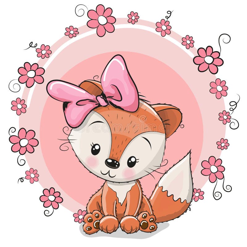 Cute Pink Fox Stock Illustrations – 2,294 Cute Pink Fox Stock ...